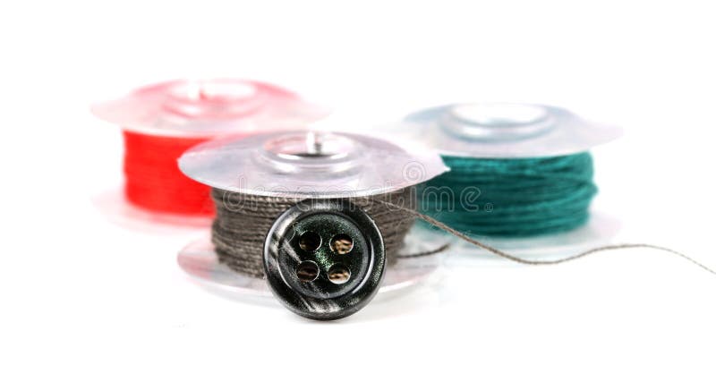 Thread and button stock image. Image of spindles, button - 107649427
