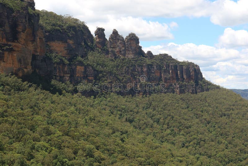 Beautiful Shot of the Three Sisters Rock Formation in Australia Stock ...