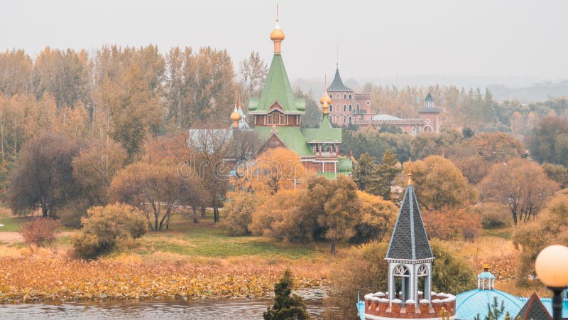 Beautiful Shot of the Volga Manor during the Day in Harbin, China Stock ...