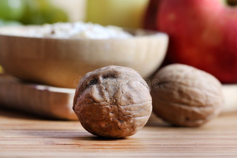 Walnut stock image. Image of fruit, texture, wooden - 119676373
