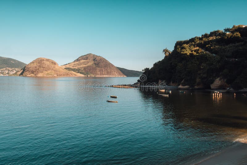 Beautiful Shot of Water and Cliffs Stock Image - Image of scenic ...