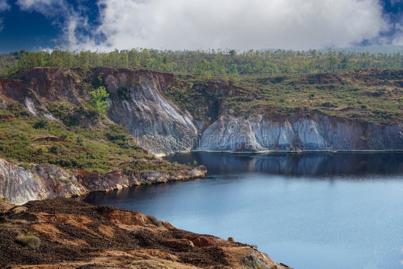 Beautiful Shot of the Water in the Dam Stock Image - Image of grass ...