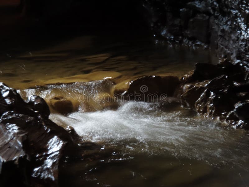 Beautiful Shot of a Waterfall Cave during the Day Stock Photo - Image ...