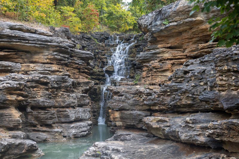 Beautiful Shot of a Waterfall Stream Over the Cliff Stock Photo - Image ...