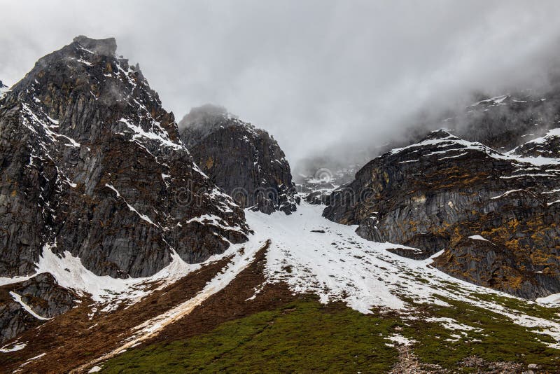 Beautiful Shot of Yumesamdong (Zero Point) in Sikkim, India Stock Photo ...