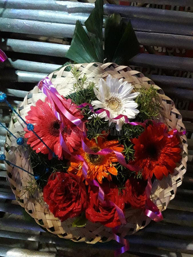 A Beautiful Show Piece of Flowers in a Buke Shop. Stock Photo - Image ...