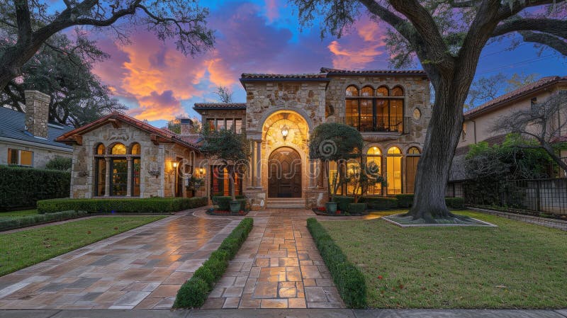 Beautiful Showcase of an Elegant Residence Exterior with Impeccable ...