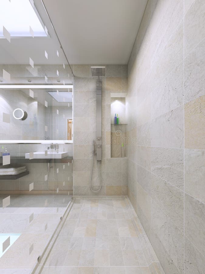 Beautiful Shower, View Inside Stock Photo - Image of contemporary ...