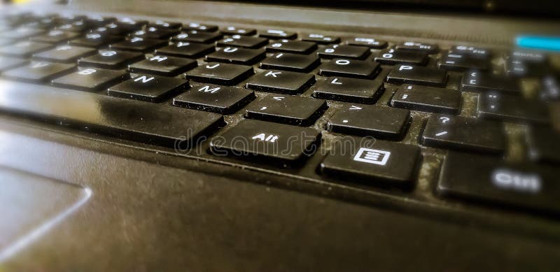 The Beautiful Side of the Keyboard of a Laptop Stock Photo - Image of ...