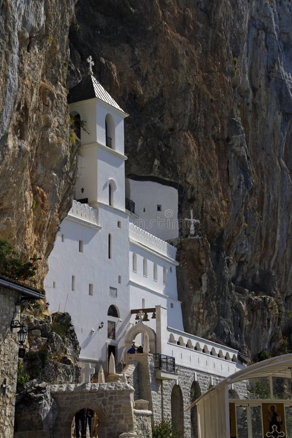 The Beautiful Sight of the Monastery of Ostrog in Montenegro Stock ...