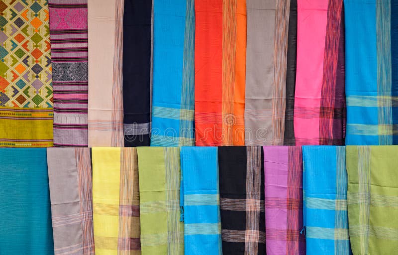 Beautiful silk fabrics stock image. Image of sale, handmade - 68758269