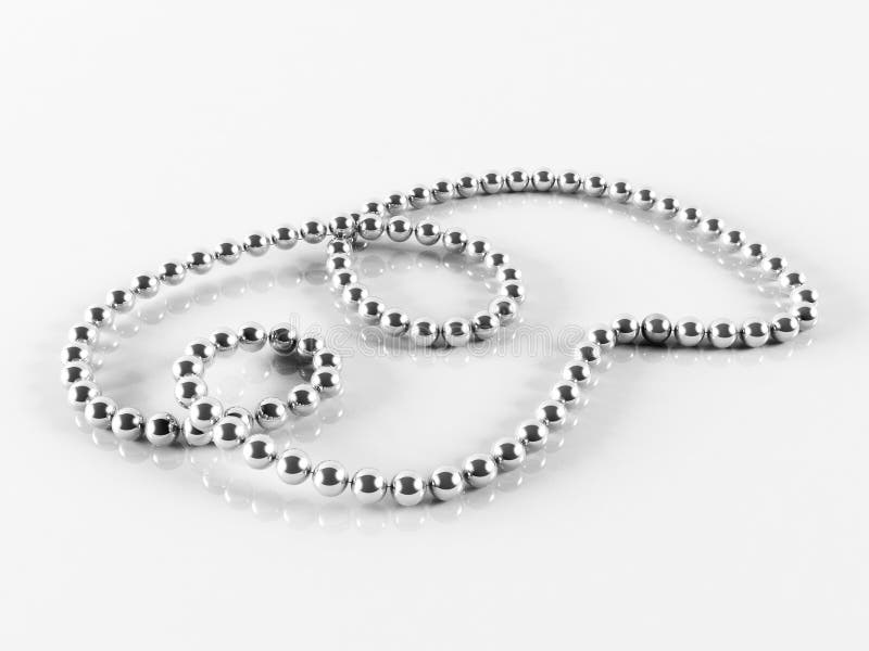 Beautiful Silver necklace stock illustration. Illustration of ...