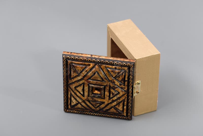 Beautiful Simple Hand-made Boxes on a Gray Background Stock Image ...
