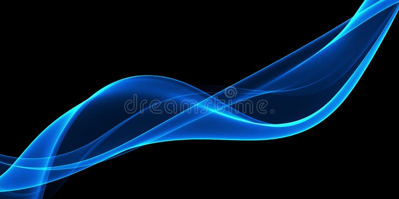 Simple Neon Blue Wave Minimal Modern Elegant Abstract Background Stock ...