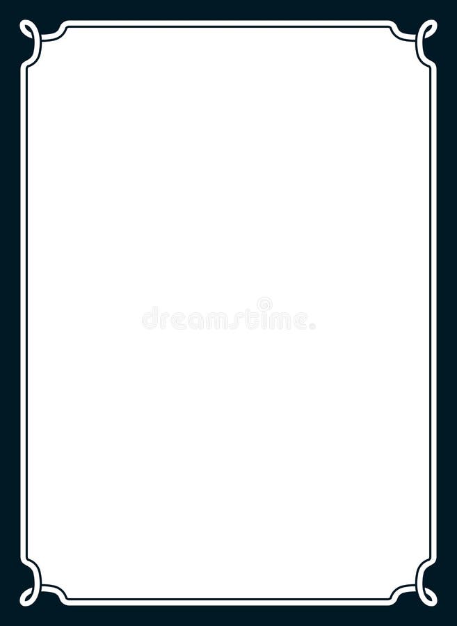 Beautiful Simple Vector Vintage Border Frame Stock Vector ...