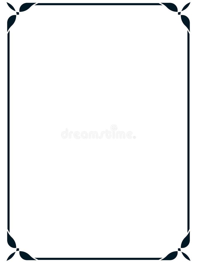 Beautiful Simple Vector Vintage Line Border Frame Stock Vector ...
