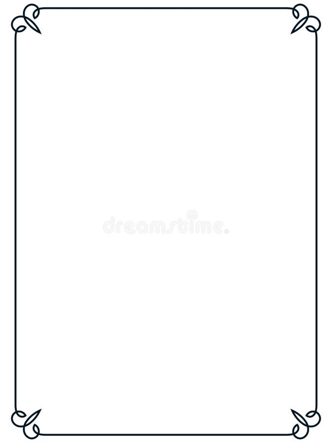 Beautiful Simple Vector Vintage Line Border Frame Stock Vector ...