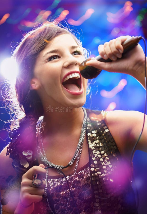 Beautiful singer stock image. Image of modern, entertainment - 20198909