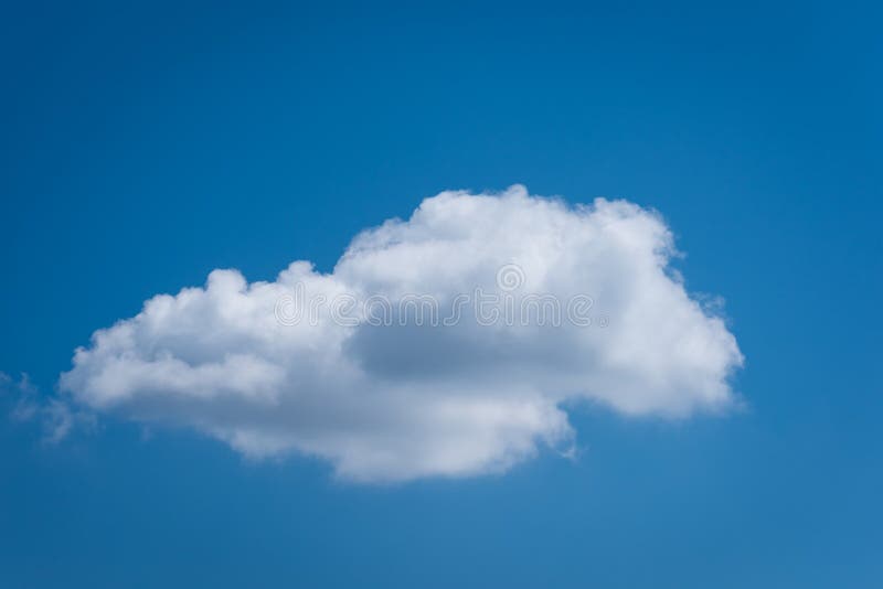 Beautiful Single White Cloud Stock Image - Image of cumulus, cloud ...