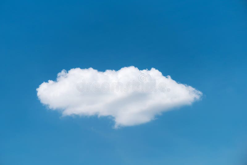 Beautiful Single White Cloud on Blue Sky Stock Image - Image of idyllic ...