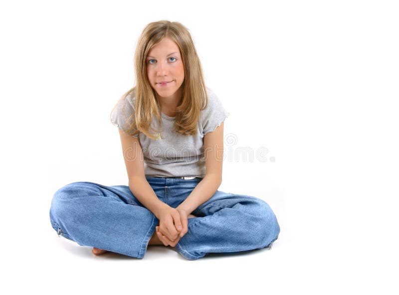 Beautiful Sitting Girl stock photo. Image of nice, girl - 145262