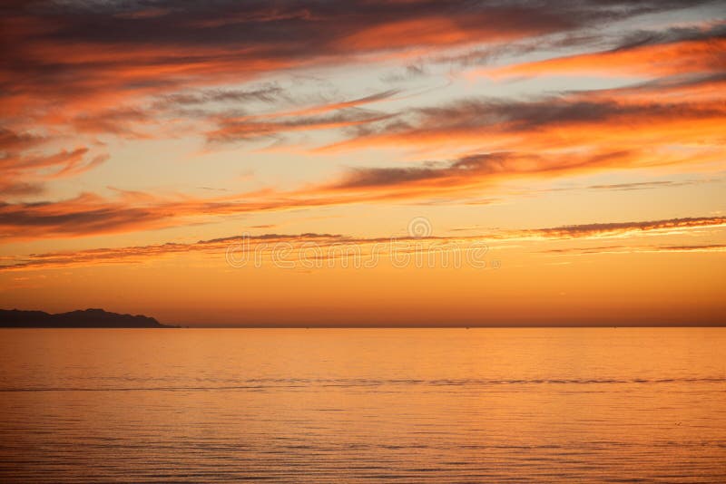 Beautiful Sky Background - Sunset Sunrise Sky with Light Clouds and ...