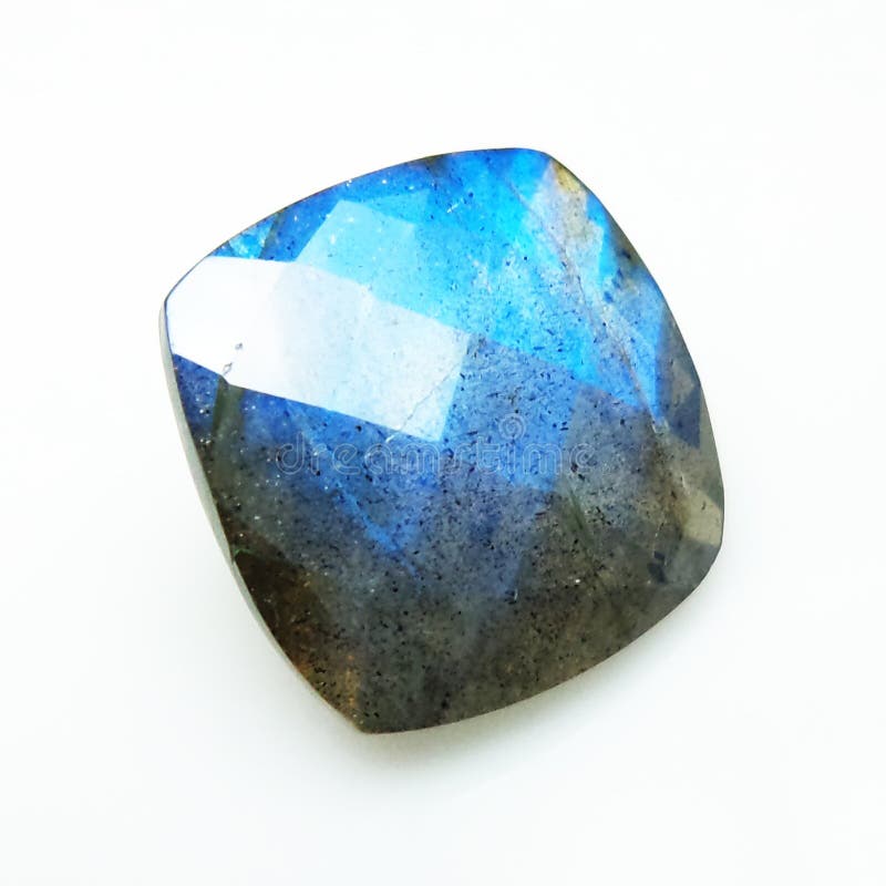 Beautiful Sky Blue Color Cushion Shape Labradorite Gemstone Stock Photo ...