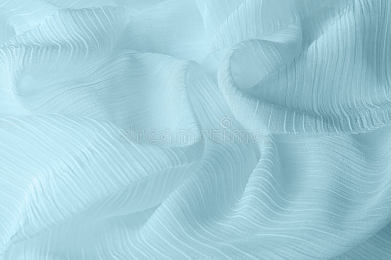 Beautiful Sky Blue Color Tulle, Closeup View of Fabric Stock Photo ...