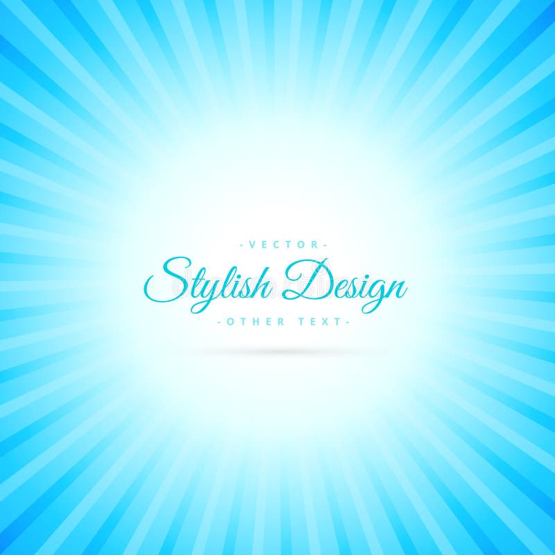 Beautiful Sky Blue Sunburst Background Stock Vector - Illustration of ...