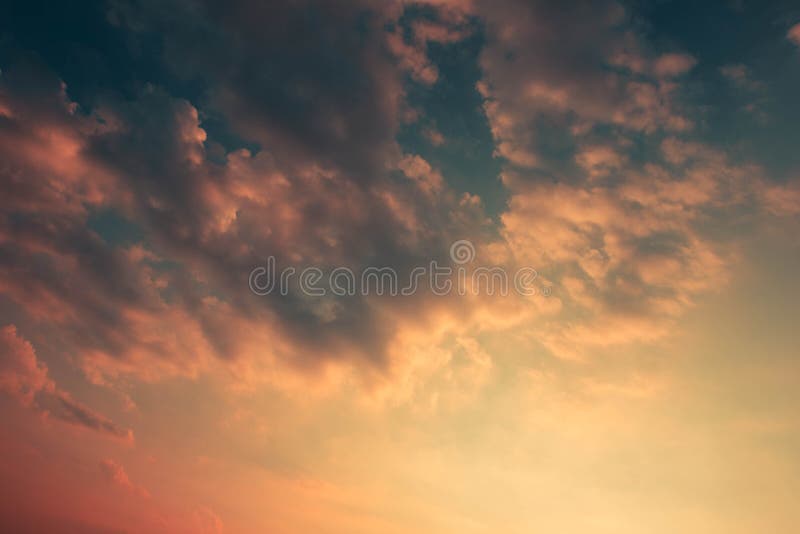 Beautiful Sky with Cloud and Empty Area for Text. Concept Nature for ...