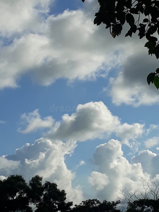 Beautiful Sky and Cloud in the Sky Indian Village Stock Photo - Image ...
