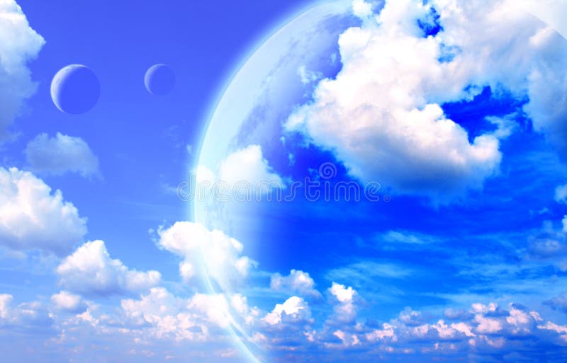 Beautiful Sky, Cloud and Planet Stock Photo - Image of cloud, backdrop ...