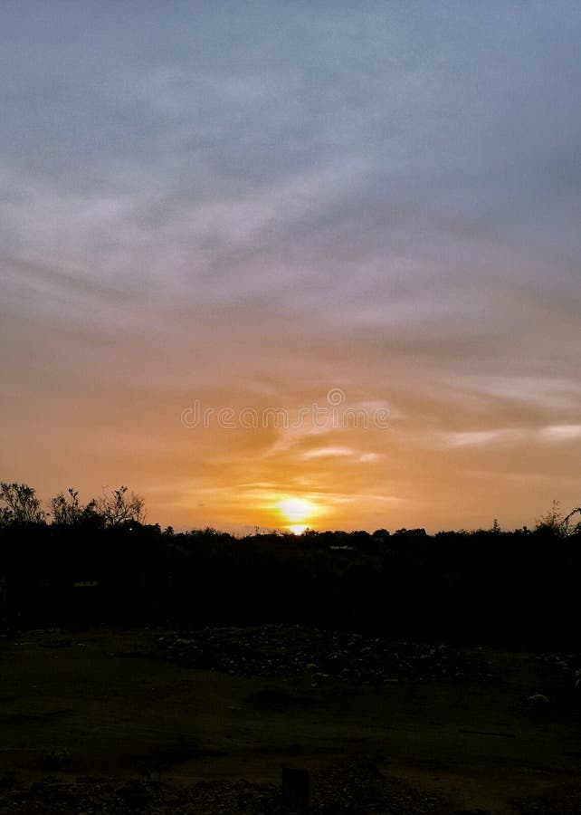 The Beautiful Sky with Beautiful Colors Stock Image - Image of ocean ...