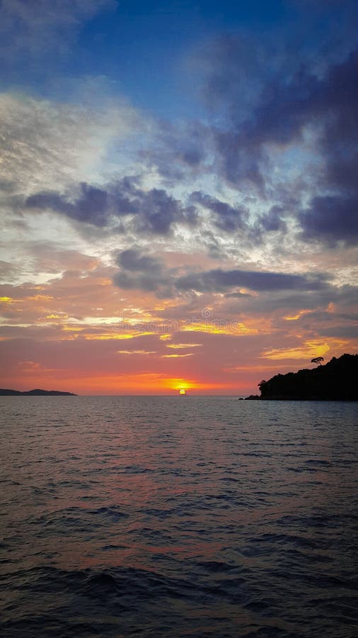 Beautiful Sky with Different Colors during a Sun Set Stock Image ...