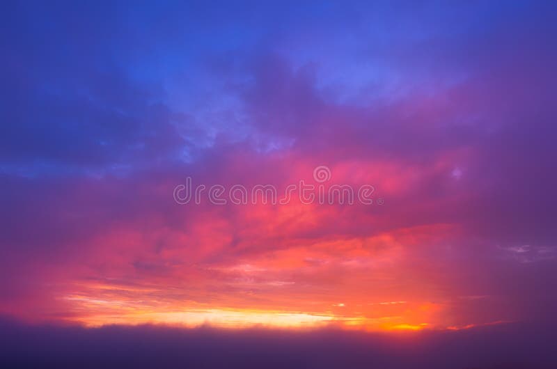 Beautiful Sky Dramatic Sky with Red Clouds. Stock Image - Image of ...