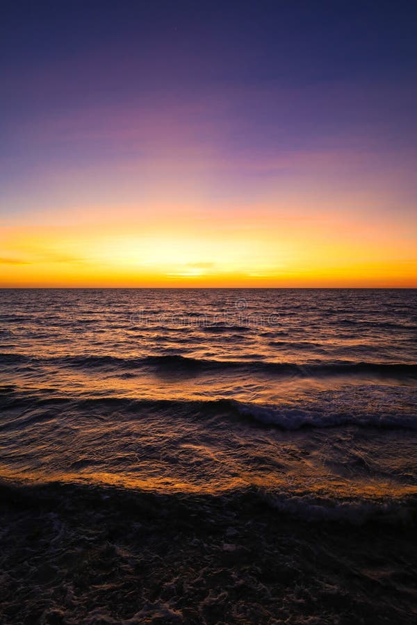 Beautiful Sky Evening Sea Beach and Clouds at Sunset , Panoramic Scene ...