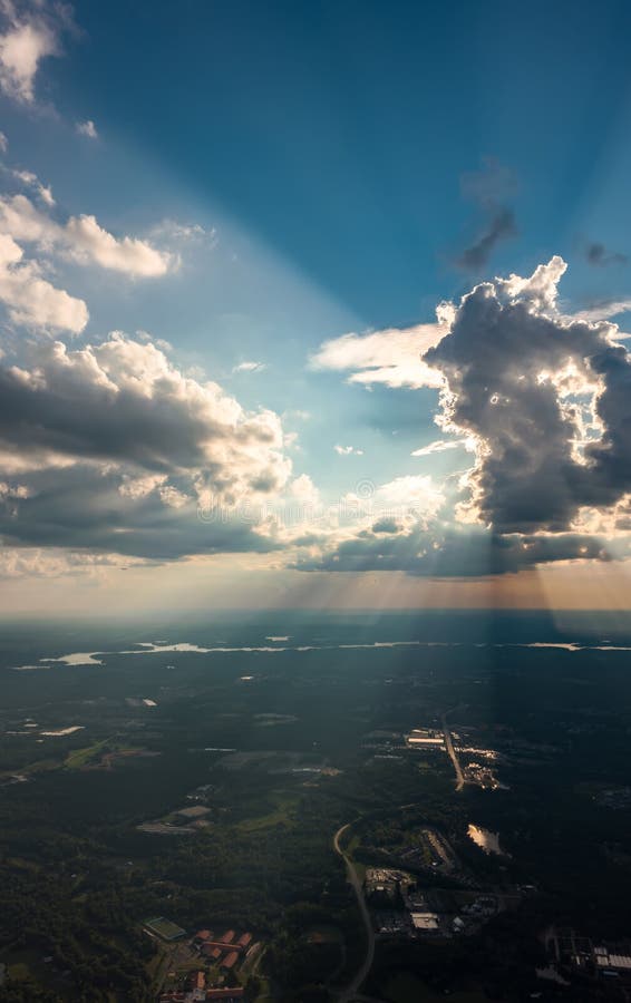 Beautiful Sky High View from Airplane Clouds Stock Photo - Image of ...