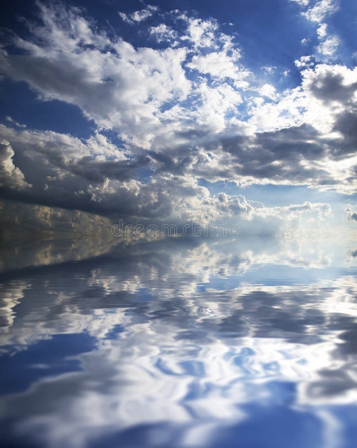 Beautiful Sky and Its Reflection Stock Photo - Image of color, clean ...