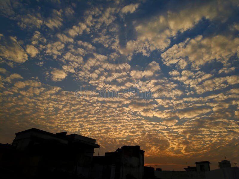 Beautiful Sky Landscape Photography with Mobile Camera Stock Image ...