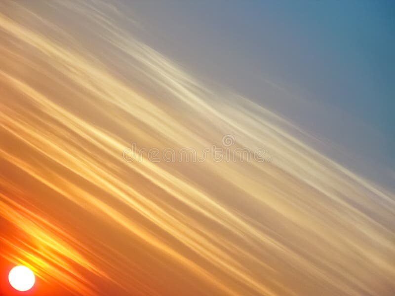 Beautiful Sky Linear Clouds Sunset Time Stock Photos - Free & Royalty ...