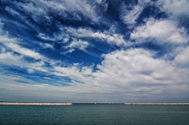 Beautiful sky over the sea stock photo. Image of wide - 95717496