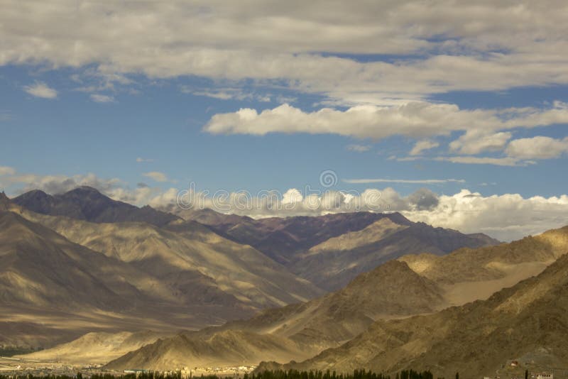 A Beautiful Sky Over the Valley of the Himalayan Mountains Stock Image ...