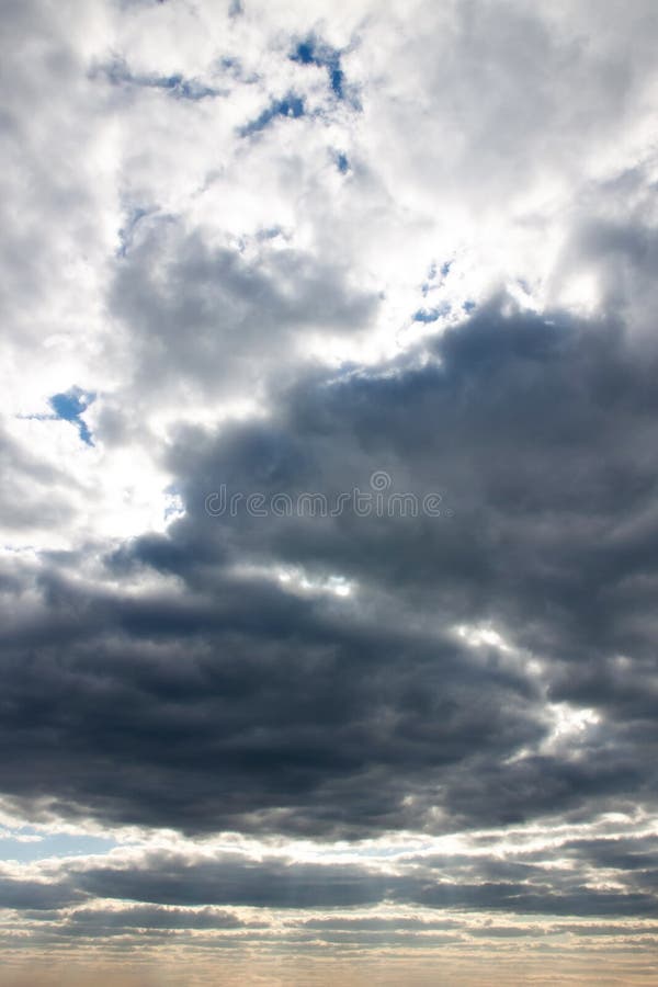 Beautiful Sky with Overcast Clouds Hiding the Sun Stock Image - Image ...