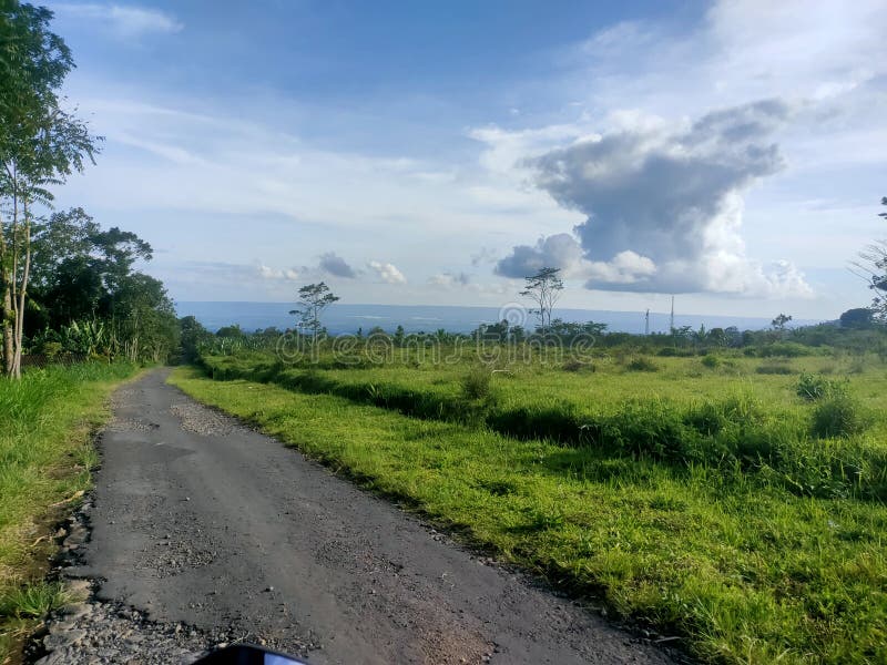 Beautiful Sky and Street in the Morning Stock Image - Image of ...