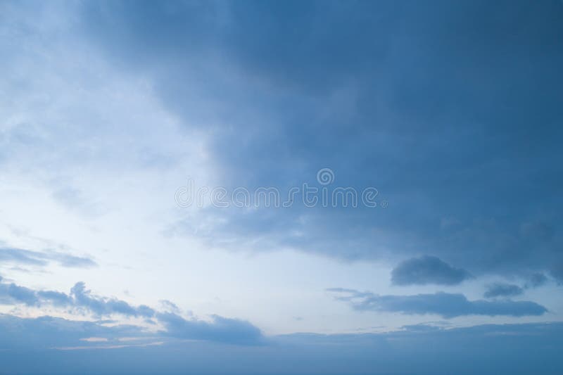 Beautiful Sky with Stretched Clouds during Twilight. Stock Photo ...