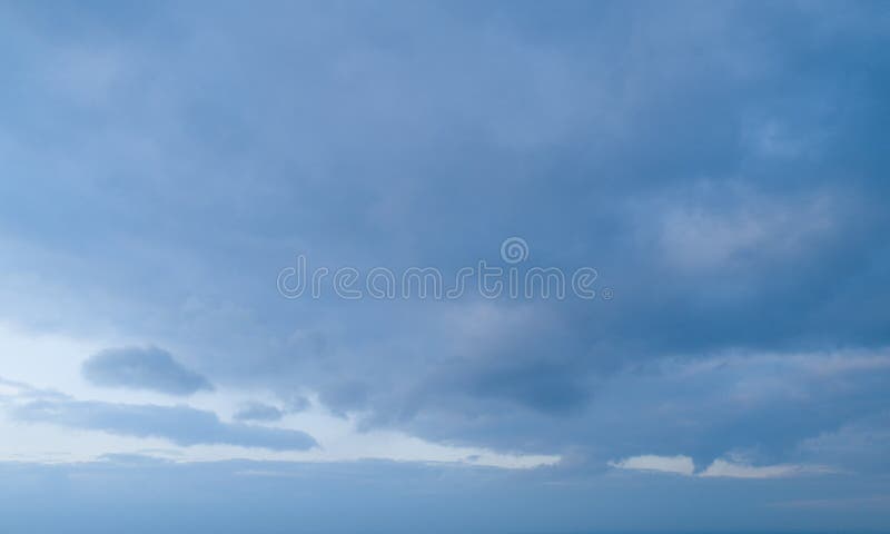 Beautiful Sky with Stretched Clouds during Twilight. Stock Image ...