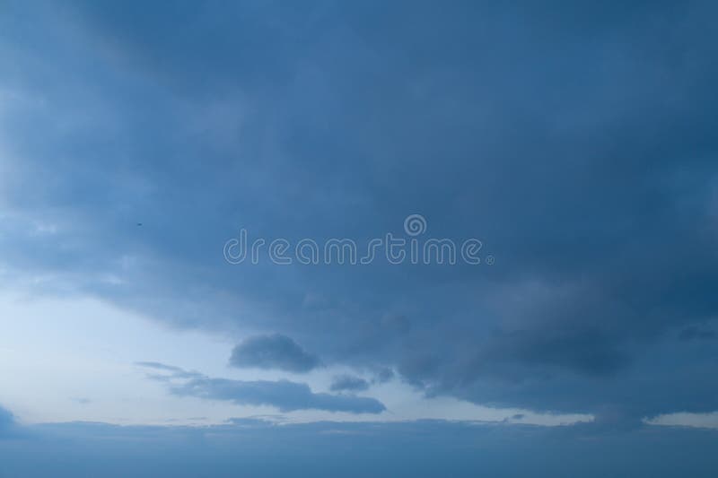 Beautiful Sky with Stretched Clouds during Twilight. Stock Image ...