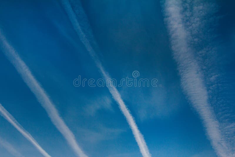Beautiful sky with stripes stock image. Image of aircraft - 115839849