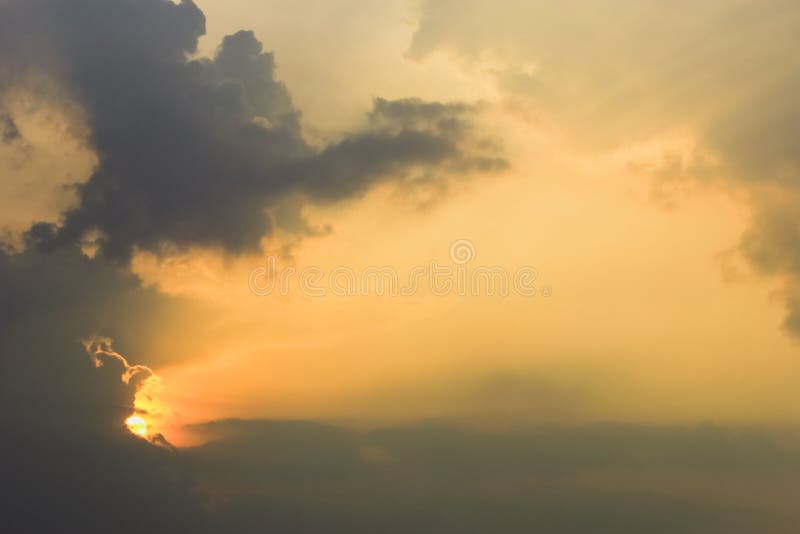The Beautiful Sky from Sun Light Stock Photo - Image of evening, light ...