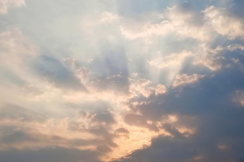Beautiful Sky with Sun Rays Stock Image - Image of blue, rays: 309295295
